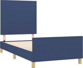 Rám postele bez matrací modrá 100x200 cm textil 3124877