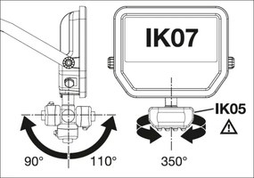 LED reflektor s pohybovým čidlem LEDVANCE FLOODLIGHT bílý SENSOR 8W/6W 1100/780lm 3000K teplá bílá IP65
