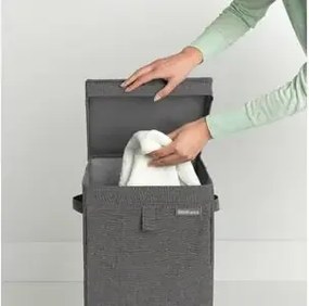 Brabantia Koš na prádlo 35 L stohovatelný černá / 44.5 x 37 x 32 cm