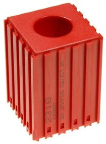 Plastový box pro ukládání kleštin s velkým průměrem 25 mm, modul 5x5, 1 dutina, červená