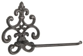 Hnědý litinový držák toaletního papíru – 25x7x16 cm