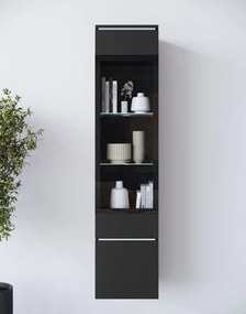 Úzká LED vitrína sloupek Vera černá (VRBZ002+LED)