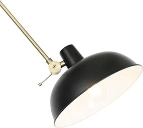Stropní retro svítidlo do kuchyně s ramenem černé Milton Black