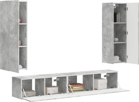 Sestava TV skříněk 3 ks Betonově šedá Kompozitní dřevo 3408982