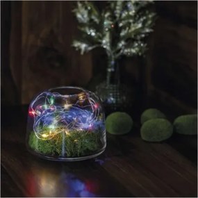 Vánoční osvětlení EMOS D3AM04 ZY1951 20LED nano řetěz stříbrný 1,9m 2xAA multicolor s časovačem