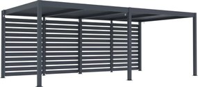 Boční zástěna pro bioklimatickou pergolu BestBerg BBP-F1CG / 283 × 218 cm / šedá
