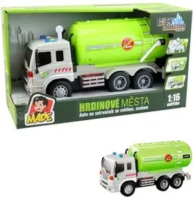 MaDe 14286 - Auto cisterna na setrvačník, se světlem a zvukem, na bate