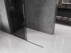 Mexen Velar, sprchová zástěna s posuvnými dveřmi Walk-in 150 x 200 cm, 8mm šedé sklo, grafit broušený, 871-150-000-43-66