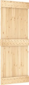 vidaXL Posuvné dveře s kováním 80 x 210 cm masivní borové dřevo [3203047]