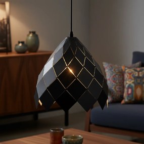Toolight Toolight, závěsná kovová stropní lampa 1xE27 APP338-1CP, černá, OSW-05019