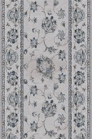 Běhoun vlněný Agnella Isfahan Tribas šedý Šíře: 100 cm