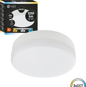 LED žárovka GX53 3000-6000k 12w 1251 lm 3CCT