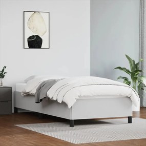 vidaXL Rám postele 90 x 190 cm umělá kůže [347221] Barva: Bílá