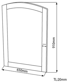 Sapho RETRO zrcadlo v dřevěném rámu 650x910mm, buk - 735241