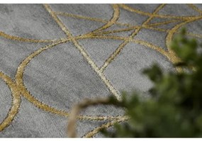 koberec EMERALD výhradní 1010 glamour, stylový kruhovýy šedá / zlato velikost 160x220 cm | krásné koberce cz