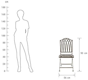 Butlers MANDALA GARDEN Zahradní set s půlkruhovým stolem - tm. hnědá