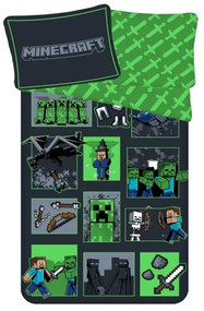 Jerry Fabrics Povlečení bavlna Minecraft Survival Mode 140x200, 70x90 cm