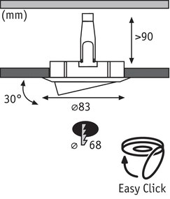 Paulmann 98943 bodovka, max 1x50W, chrom, IP23, GU10