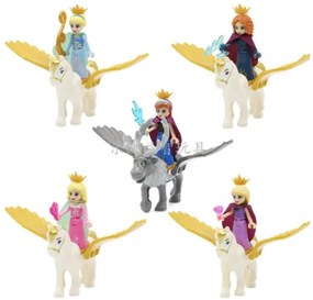 Stavebnice království Disney princezen a sety figurek Varianta: set 5 princezen s pegasem (Anna a Swan)