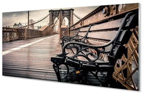 Obraz na skle Most bench 140x70 cm