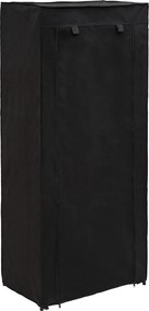 Textilní šatní skříň DRESSY, 70 x 45 x 165 cm - černý