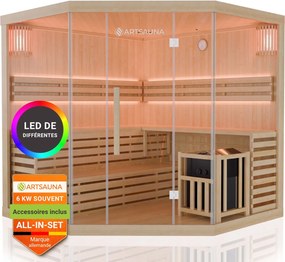 Artsauna Rohová finská sauna Espoo 200 Premium pro 5 osob