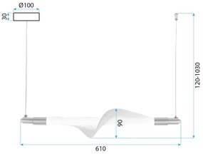 Toolight LED osvětlení Twister G011-CP zlatá/bílá