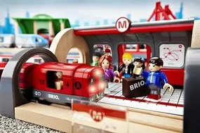 BRIO Souprava metra s nástupištěm a kolejema / od 3 let