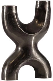 Hoorns Černý kovový svícen Mateu X 30 cm