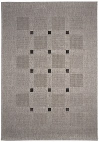 Devos Caby (DC Carpets), Kusový koberec FLOORLUX Silver/Black 20079 – na ven i na doma, 240x330, béžová, chodba / předsíň