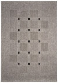 Devos koberce Kusový koberec FLOORLUX Silver/Black 20079 – na ven i na doma - 80x150 cm