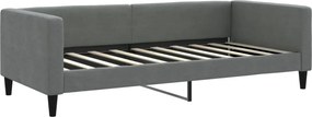 Válenda s matrací tmavě šedá 90 x 190 cm textil 3196571