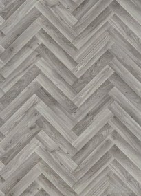 Breno PVC CROWN Oak Chevron 919D - šedé parkety, šíře 100 cm