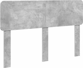 Rám postele s čelo Betonově Šedá 150 x 200 cm Dřevěný materiál 3412174