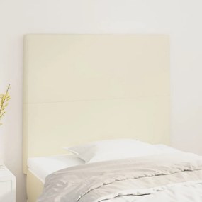 Čelo postele krémové 100x5x118/128 cm umělá kůže 3116138