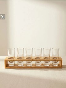 Sinsay - Skleničky se stojanem 6 pack - béžová