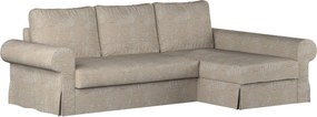 Potah na pohovku IKEA Backabro rozkládací se šezlongem barva béžová látka pletený vzor, vzorované
