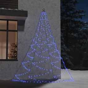 vidaXL Nástěnný stromek s kovovým hákem 260 ch LED 3 m [328643] Barva: Modrá