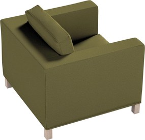 Potah na křesko IKEA Karlanda, krátký barva zelená látka pletený vzor