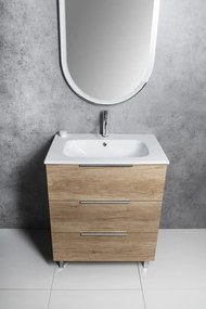 Sapho Sapho, CIRASA umyvadlová skříňka 79,8x75x46cm, 3x zásuvka, bílá lesk, CR831-3030