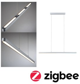 Paulmann 79886 Lento, Zigbee matně chromové lineární závěsné svítidlo se svícením nahoru-dolu, 3x13,5W LED tunnable white, stmívatelné, délka 100cm