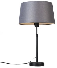Stolní lampa černá s odstínem šedi 35 cm nastavitelná - Parte