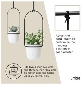 Plastové obaly na květináče v sadě 5 ks na bylinky/závěsné ø 7,5 cm Triflora – Umbra