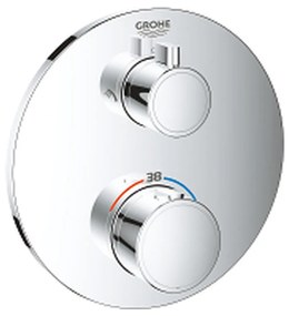 Grohe Grohtherm - Podomítkový termostat pro 2 spotřebiče, chrom 24076000
