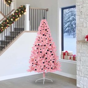 Umělý osvětlený vánoční stromeček Růžová 240 cm PVC 3397103