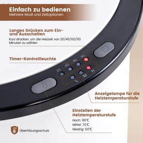 Costway 23 L Elektrický ohřívač ručníků s 3 úrovně ohřevu Ohřívač sušáku ručníků