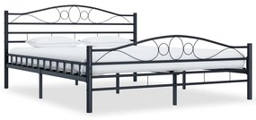 Rám postele černý ocel 140 x 200 cm,  285288