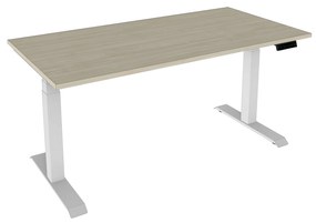 NOBL Dynamic + Elektr. nastavitelný polohovací stůl 160x80 s pamětí Dynamic + Dekor stolové desky: akát, Barva podnože: bílá