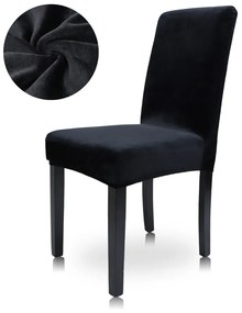 Sametové elastické potahy na jídelní židle Barva: Černá