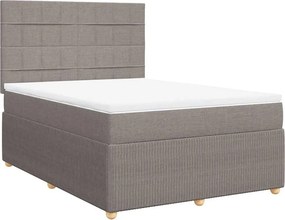 Box spring postel s matrací taupe 160x200 cm textil 3292111